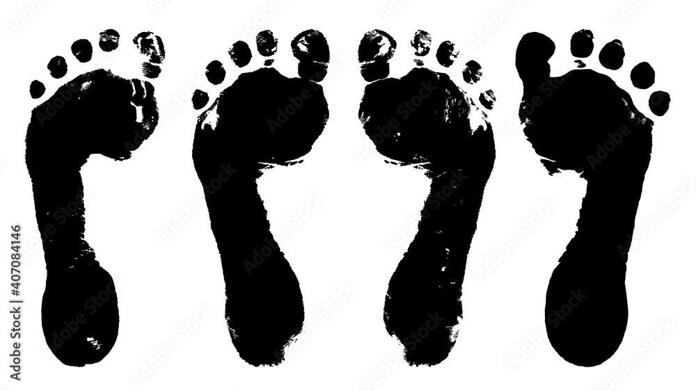 Vector image of footprints isolated on white. Stock Vector | Adobe Stock