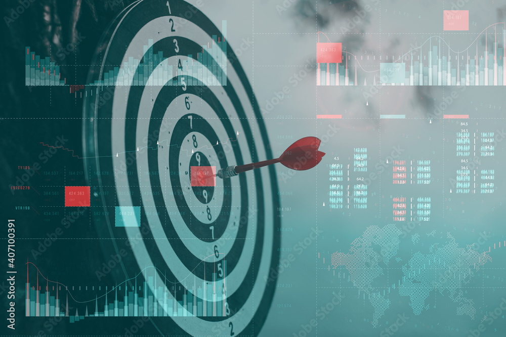 Business analytics with key performance indicators dashboard concept ...