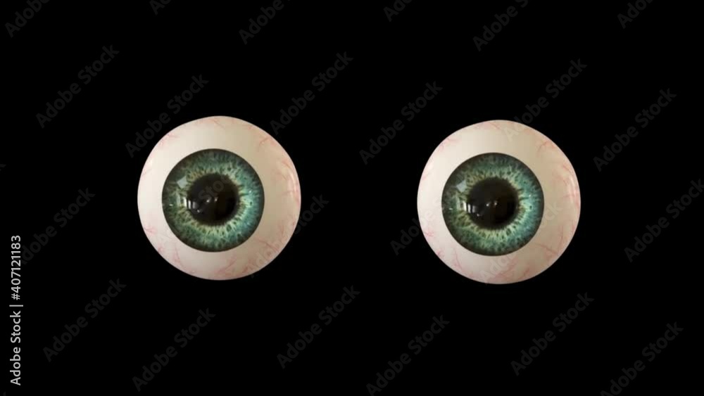 Funny Animation Eyes Balls Reactions - Cartoon Eyes Animation on black ...