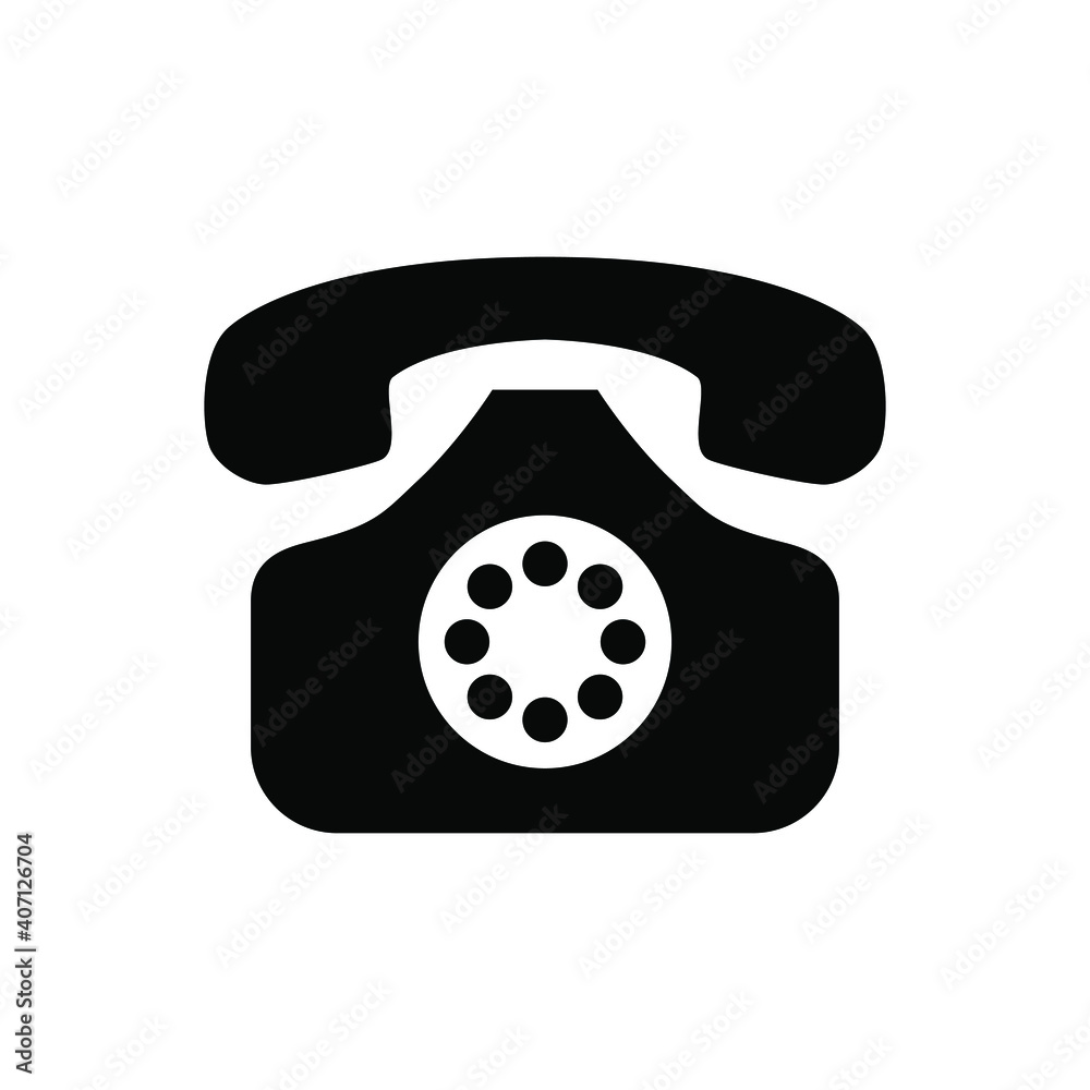 Rotary phone icon vector graphic illustration Stock Vector | Adobe Stock