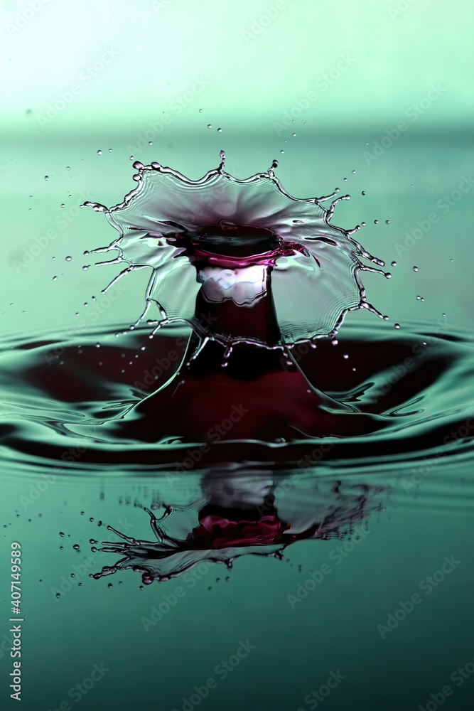 Liquid art of a Double impact water drops using macro photography ...