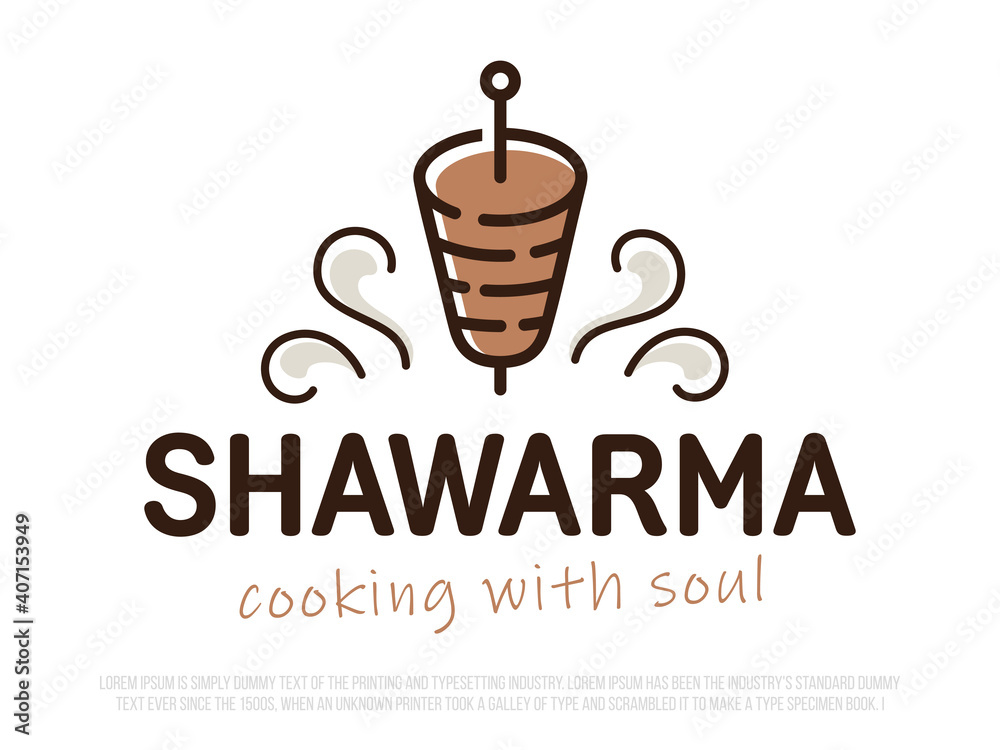 Modern professional shawarma logo in restaurant industry Stock Vector ...