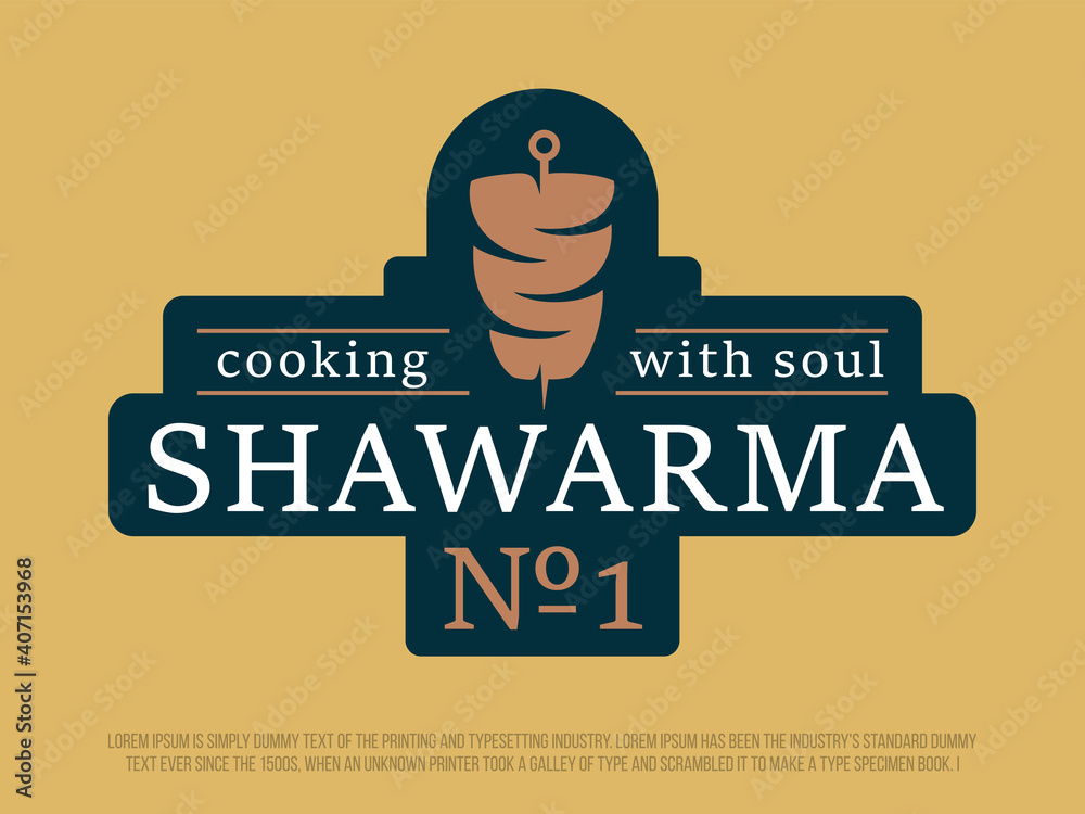 Modern professional shawarma logo in restaurant industry Stock Vector ...