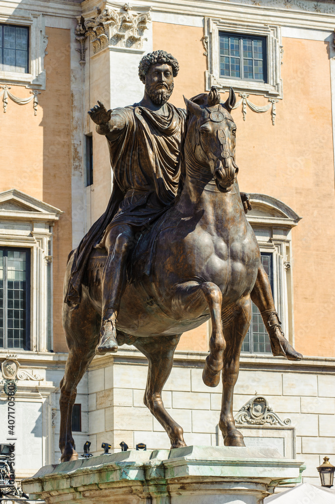 Reiterstatue Marc Aurels in Rom Stock Photo | Adobe Stock