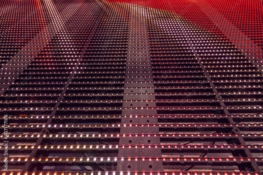 LED Outdoor Media Facade, digital signage screen. Exterior facade light ...