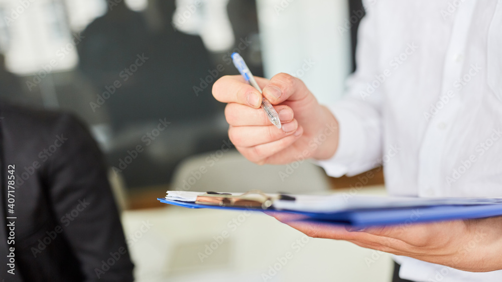 Business man checks checklist Stock Photo | Adobe Stock