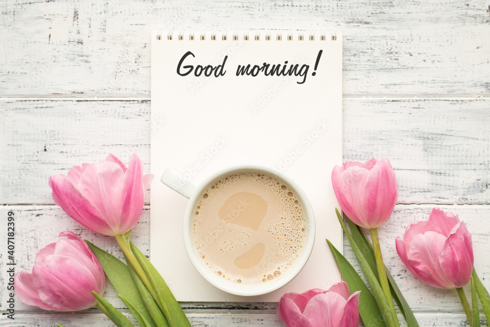 Top overhead close up view photo picture of open paper note pad with ...