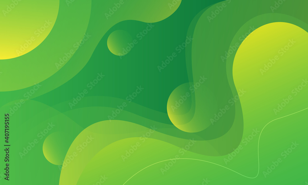 Liquid color background design. Green elements with fluid gradient ...