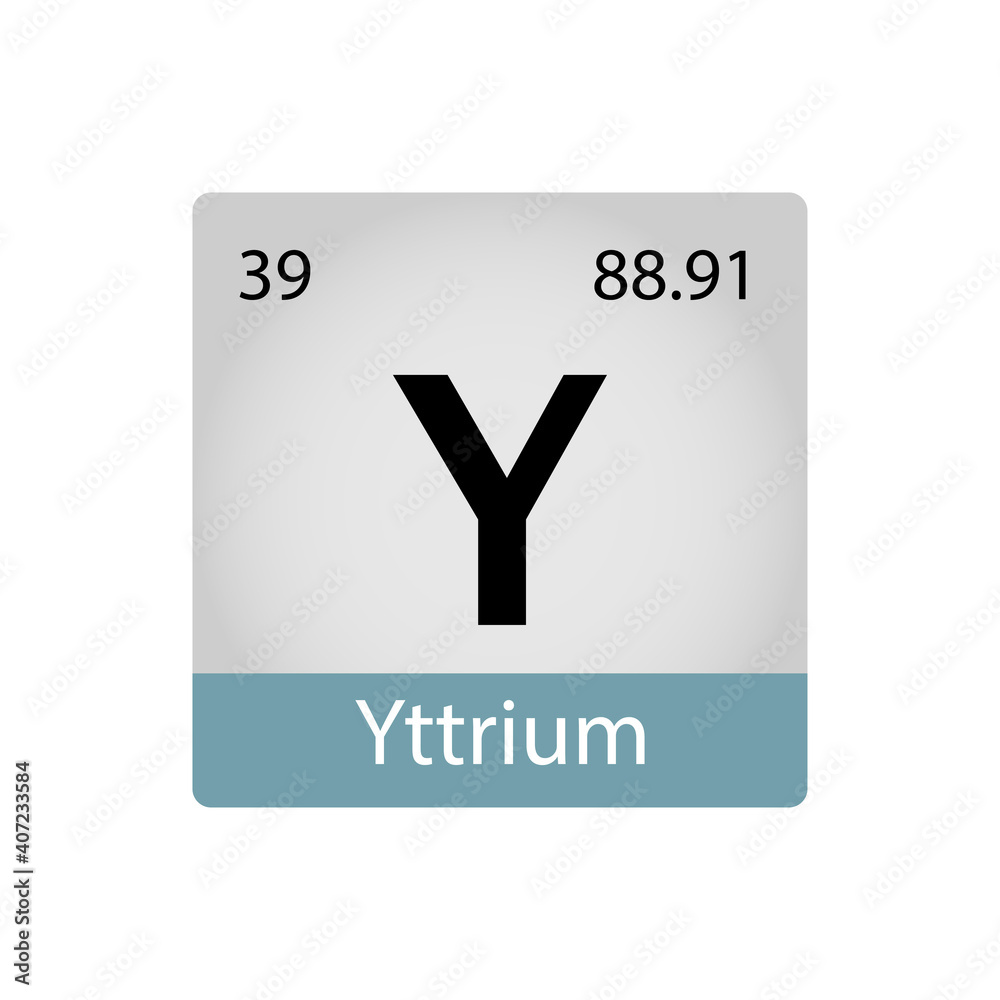 Vetor de 39 chemistry element. Yttrium element periodic table ...