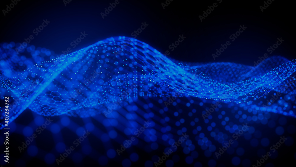 Sound Wave Vizualisation concept. Music audio frequencies represented ...