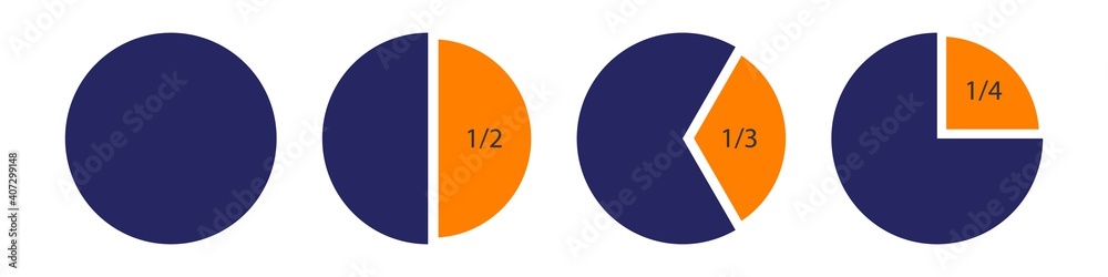 Pie size charts. Presentation of full volume of investments half and ...