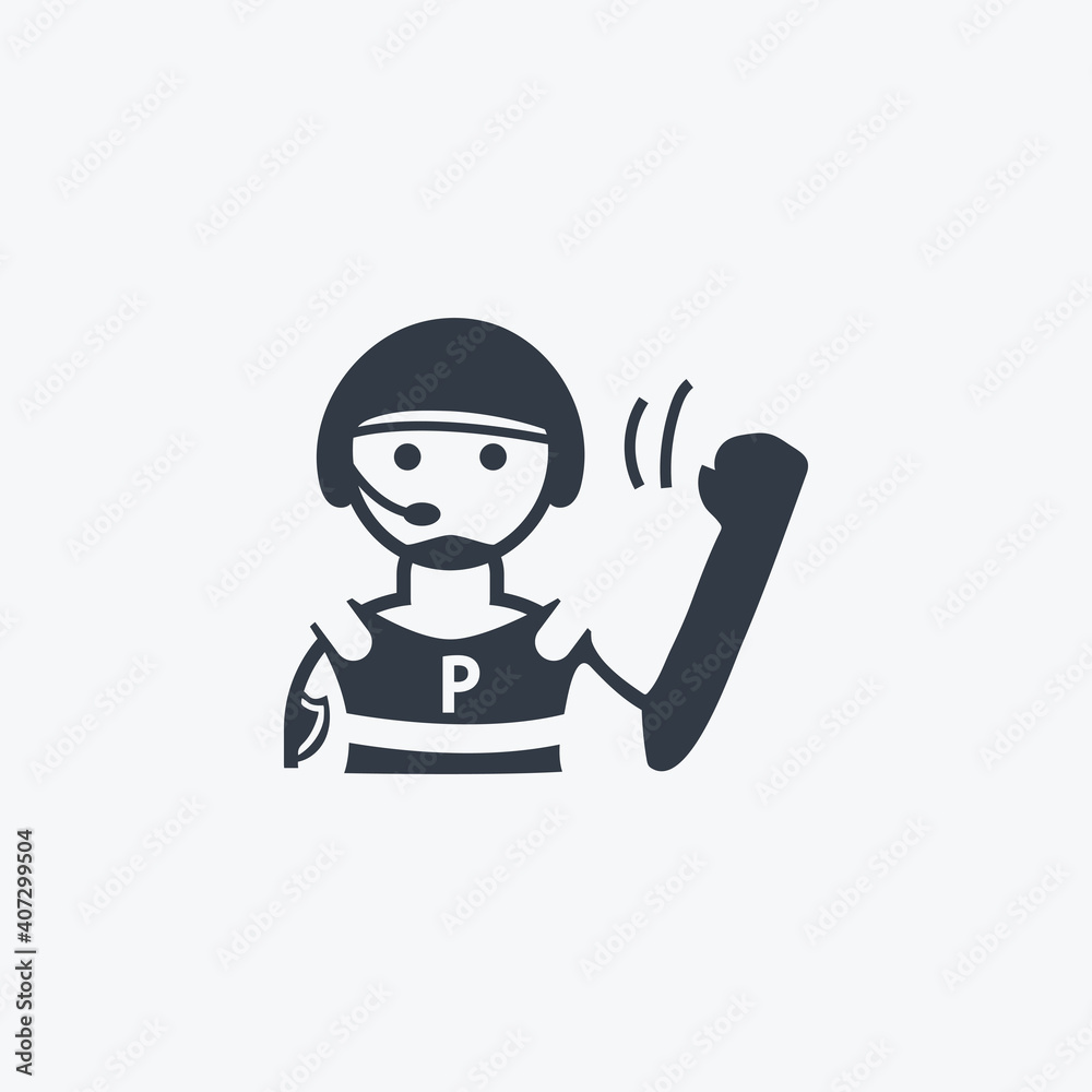 Police brutality icon isolated on clean background. Police brutality ...