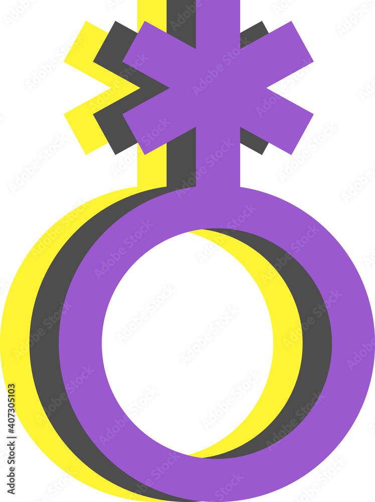 Icon and pictogram of the non-binary community Stock Vector | Adobe Stock
