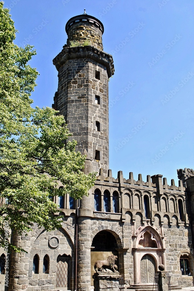 Bergpark (mountain park) Wilhelmshohe in Kassel, Germany. Artificial ...