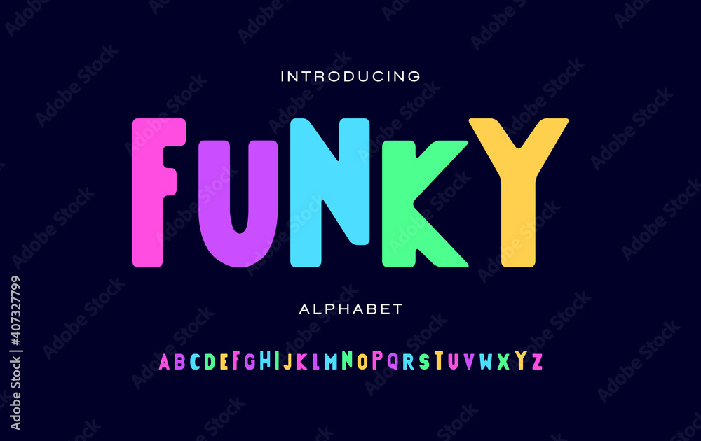 Funny alphabet fonts. Letter for a design, poster, banner, etc. Vector ...