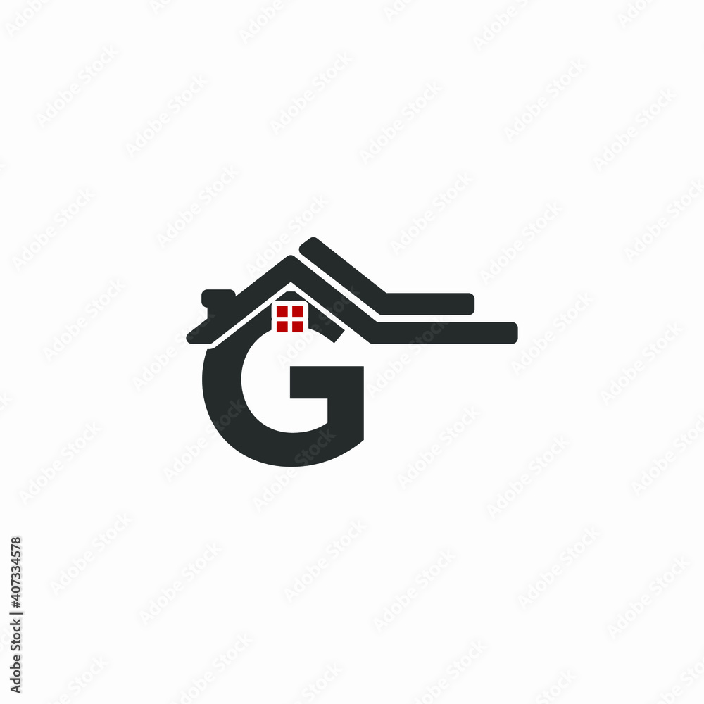 G initial construction logo design vector symbol graphic idea creative ...