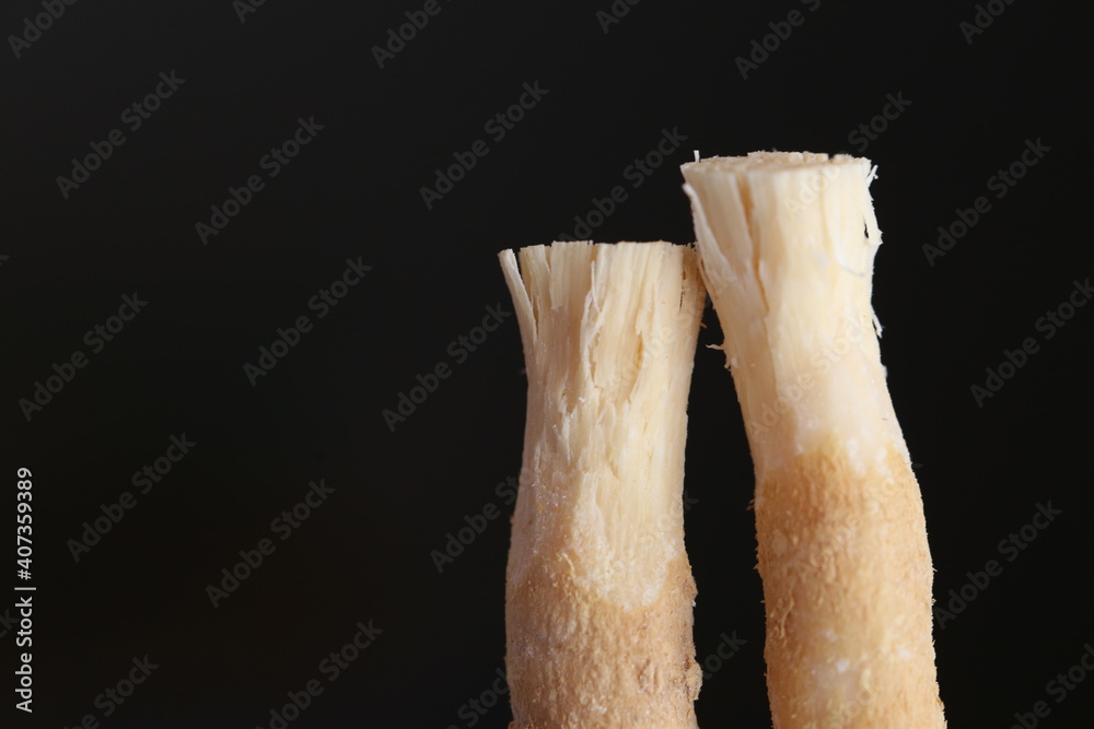 Miswak sticks.Miswak natural toothbrush on black background.Dental ...