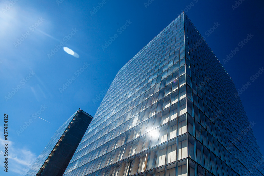 PARIS, FRANCE - OCTOBER 4, 2016- Built in 1995, the landmark glass ...