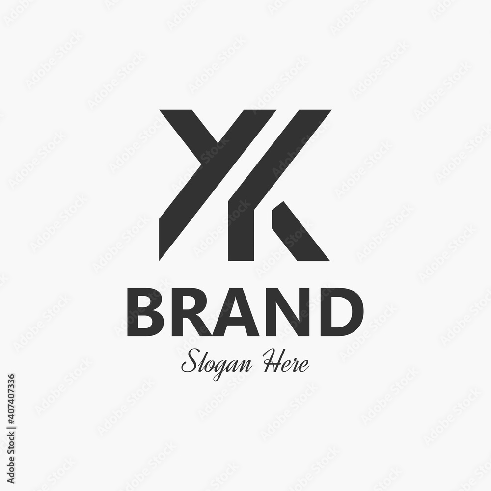 Letter Yk Monogram Logo Vector Template Stock Vector Adobe Stock