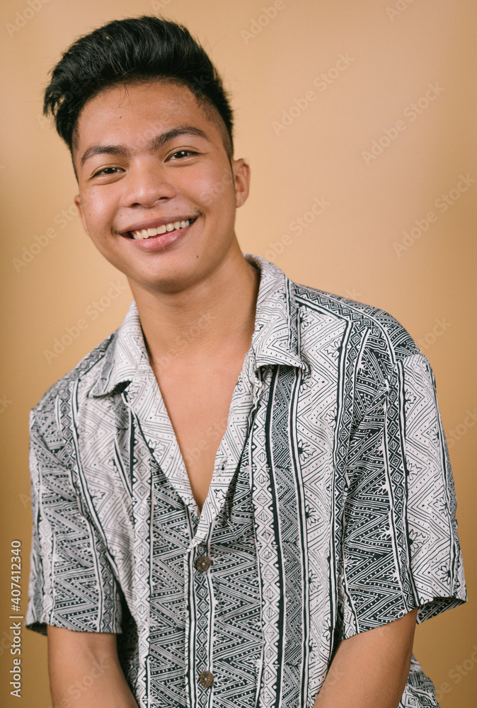 Poster Amazing Portrait Shot a Handsome Filipino Male Model in the ...
