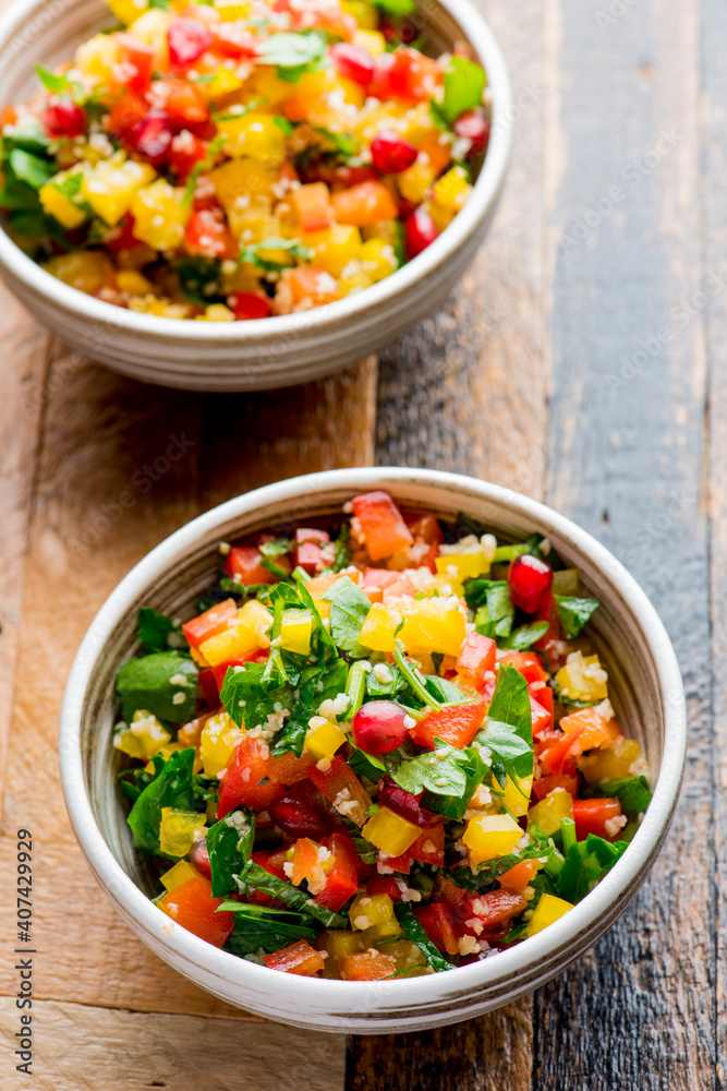 Mediterranean Mezze Salad. A Mediterranean classic Israeli salad made ...