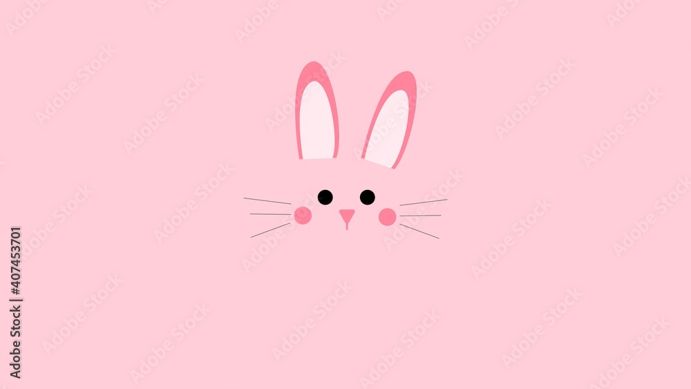 Rabbit face, minimal design for background and wallpaper Stock Vector ...