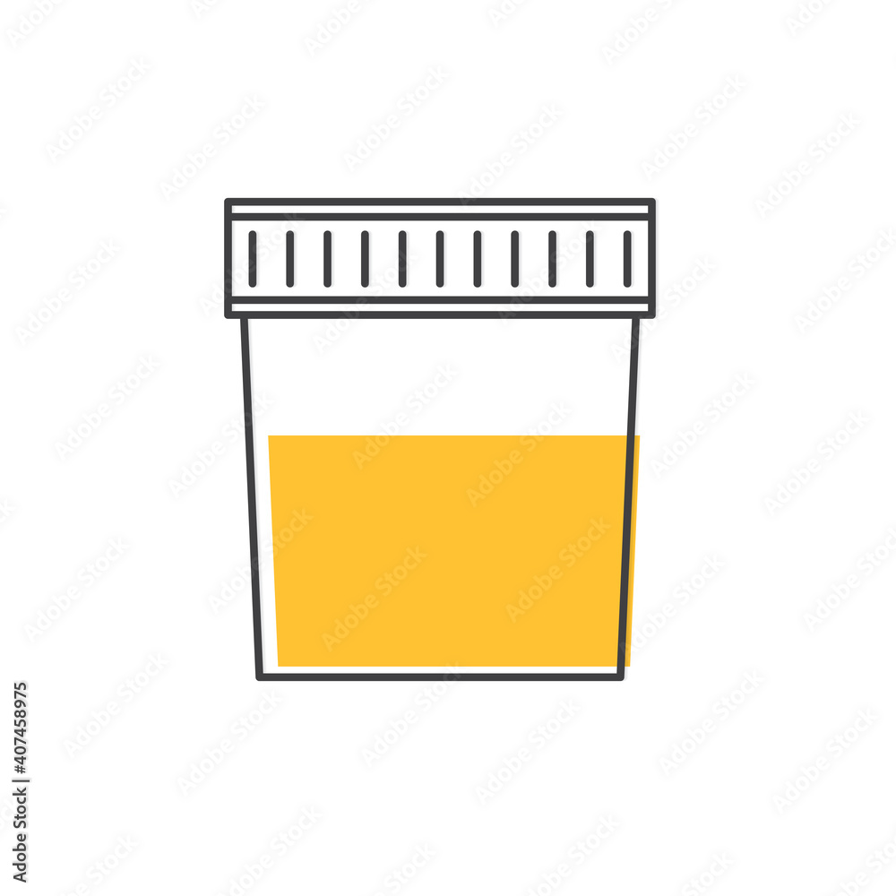 urine sample for laboratory analysis - vector illustration Stock Vector ...