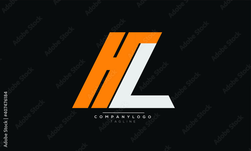 HL icon monogram letter text alphabet logo design Stock Vector | Adobe ...