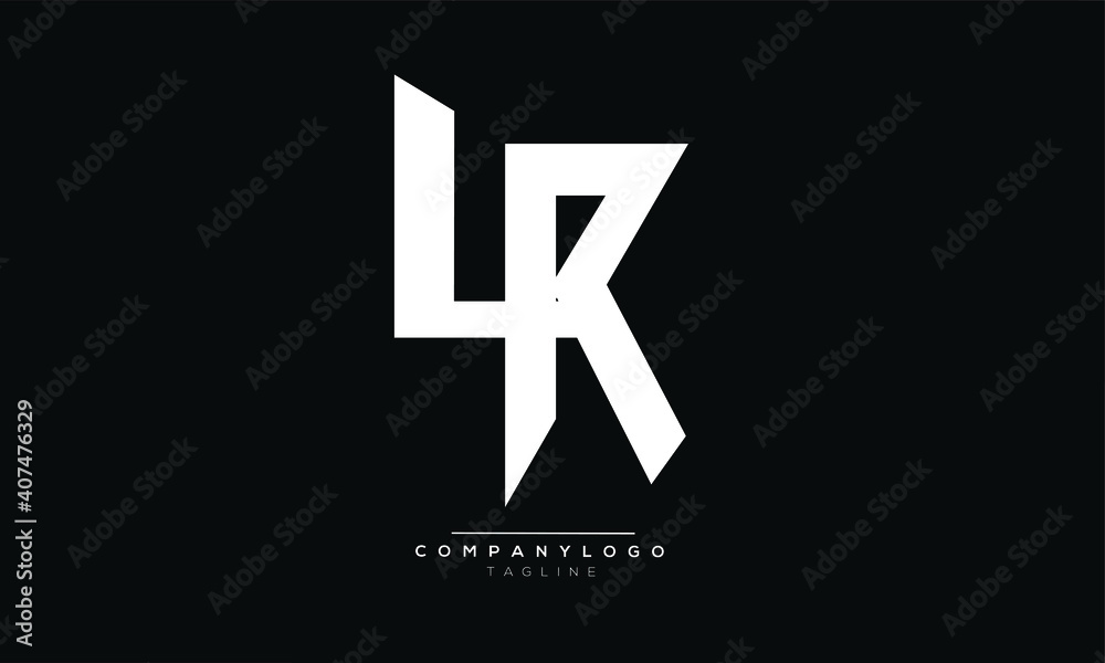 LR icon monogram letter text alphabet logo design Stock Vector | Adobe ...