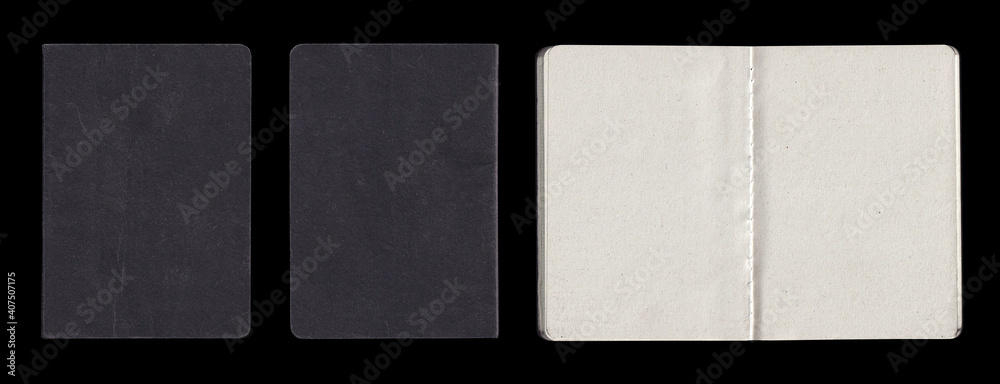 Old Black Gray Shabby Notebook Notepad Book Booklet. Back Front Inside ...