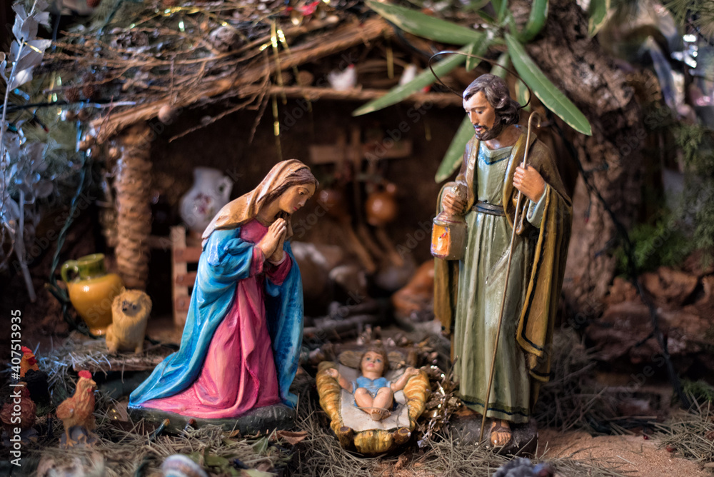 Fotografía figuras de portal de belén pesebre, Claudio | Posters.es