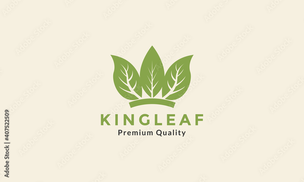 crown leaf plant gardening logo symbol icon vector graphic design Stock ...