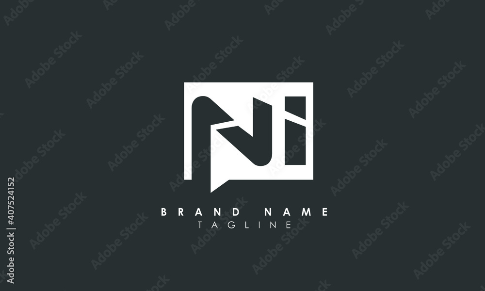 Alphabet letters Initials Monogram logo NI, IN, N and I, Alphabet ...