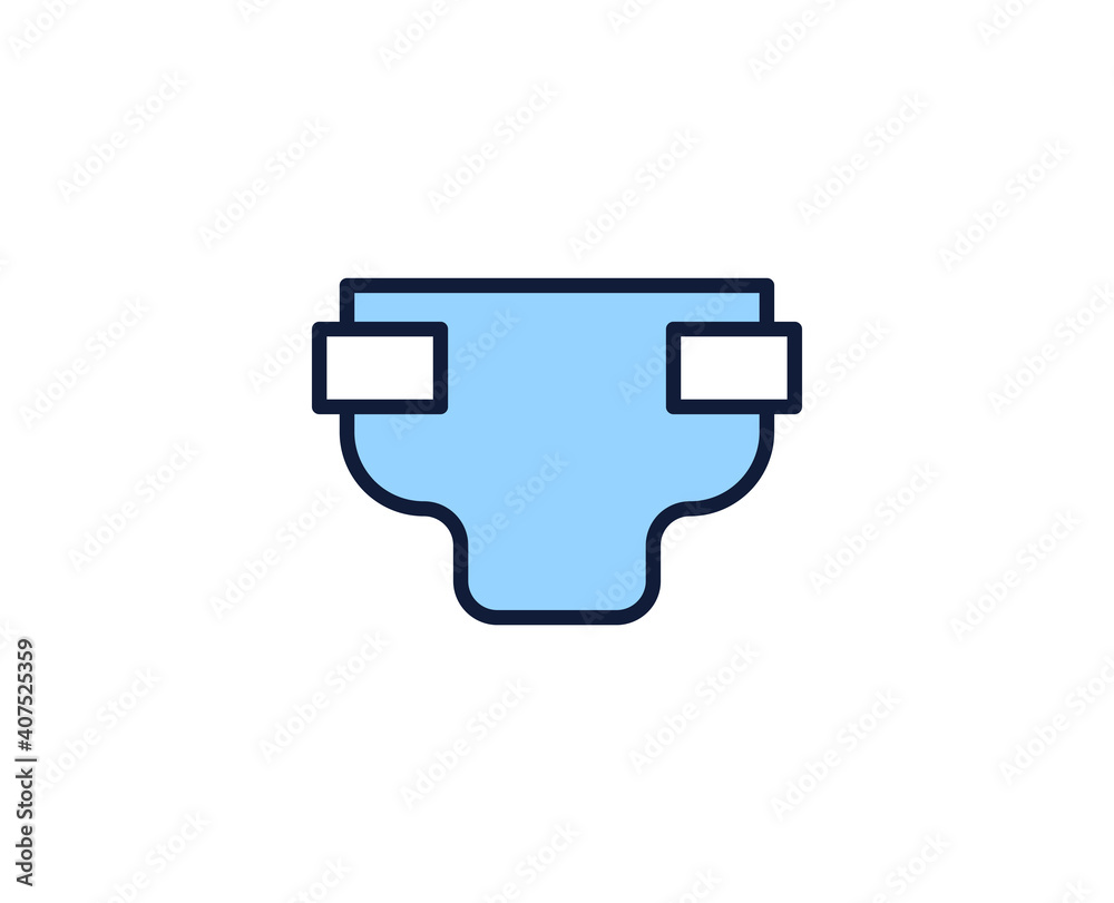 Diaper line icon. High quality outline symbol for web design or mobile ...