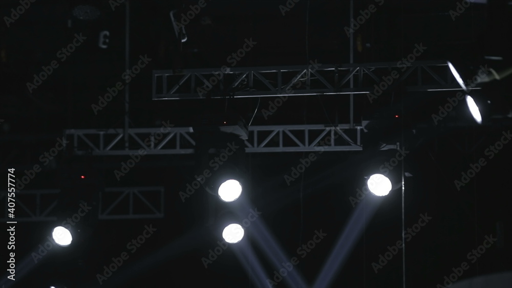 Stage Scene with led lighting walls on black background with concert ...