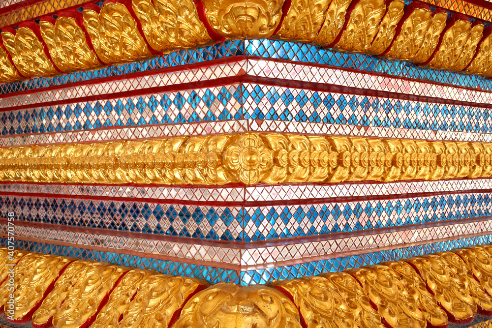 Thai style art, Thai line, Art laithai culture buddha painting on ...