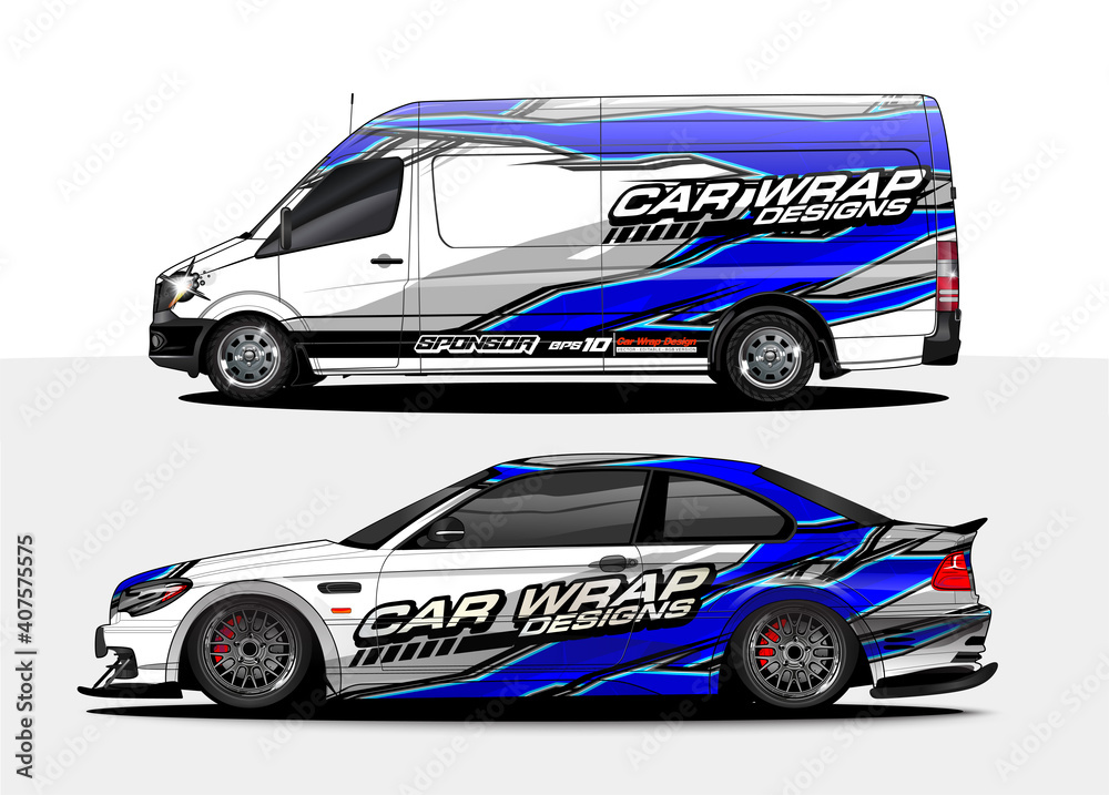 vehicle graphic kit vector. Modern abstract background for car wrap ...