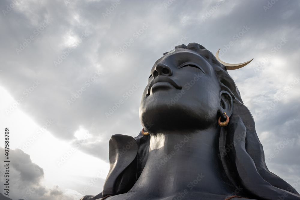 adiyogi lord shiva statue from unique different angles Stock Photo ...