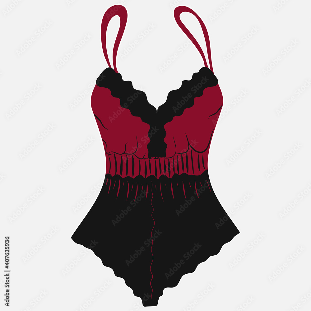 Lingerie Sexy Outfit Casual Sleepwear Freehand Flat Drawing Can Be