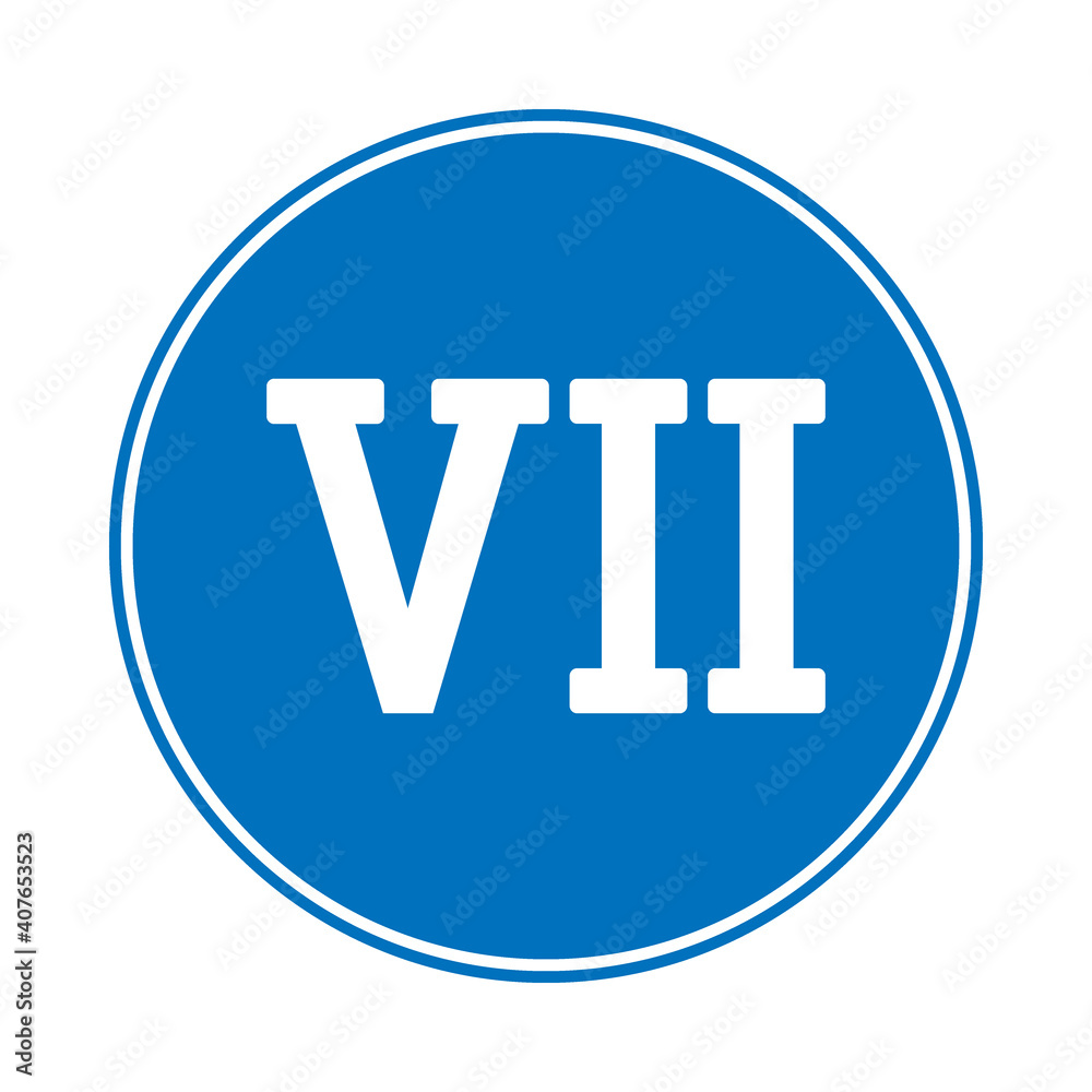 Roman numeral seven. Stock Vector | Adobe Stock