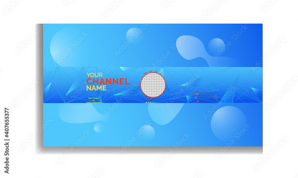 Modern Youtube End Screen Design. Youtube Channel Art Design. Stock ...