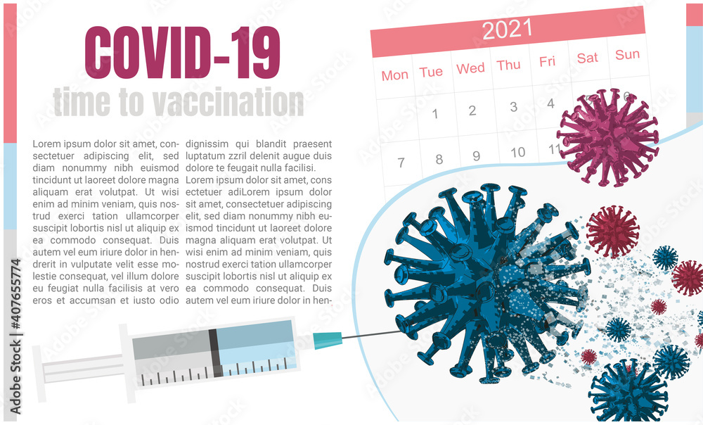 Vaccination - Medical concept of vaccination plan with copy space ...