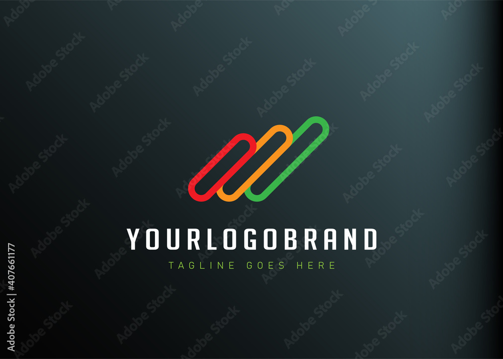 Trade logo design inspiration. Vector illustration of bars chart ...