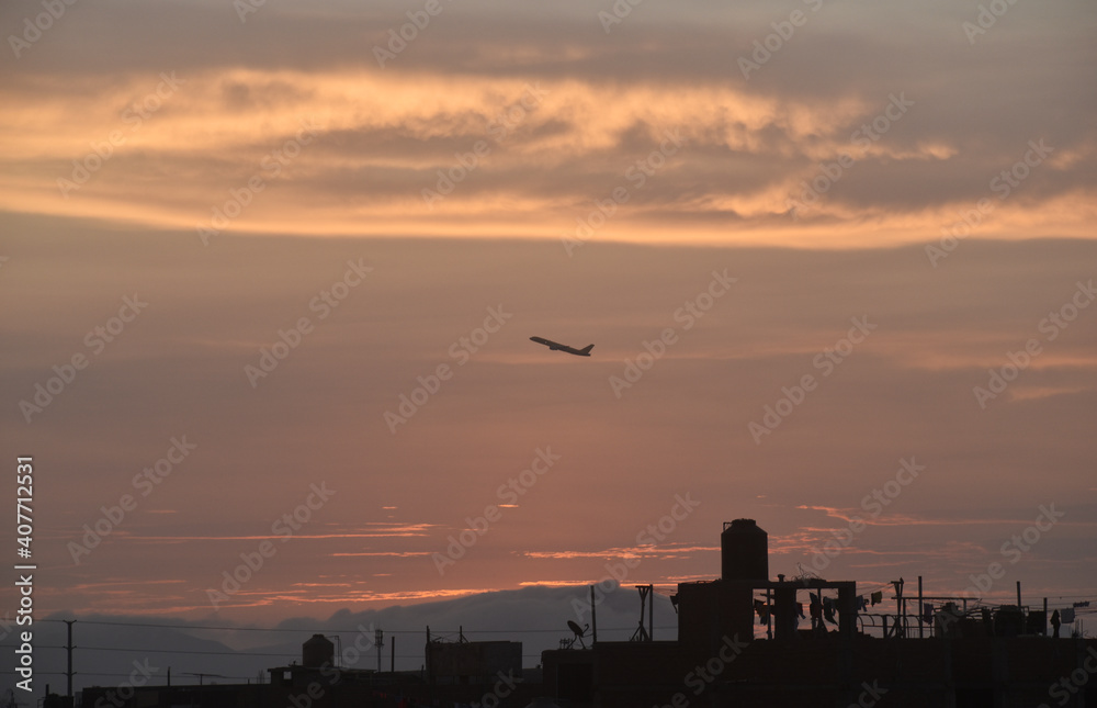 Airplane Taking Off Stock Photo | Adobe Stock