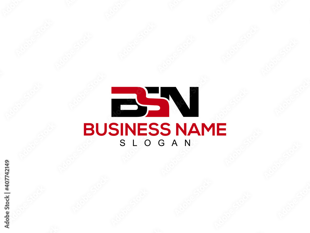BSN Logo And Illustrations Design For New Business Stock Vector | Adobe ...