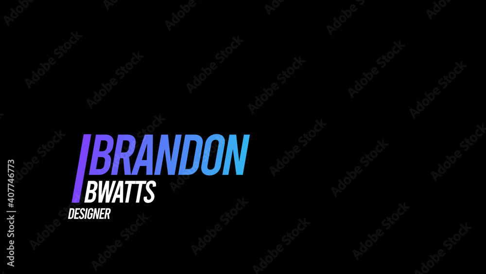 Minimal Gradient Lower Thirds Stock Template | Adobe Stock