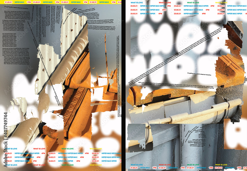 Abstract Colorful Urban Poster Layout Stock Template | Adobe Stock