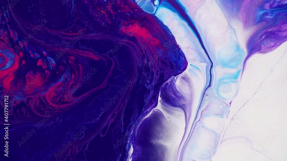 Fluid art painting video, abstract acrylic texture with flowing effect ...