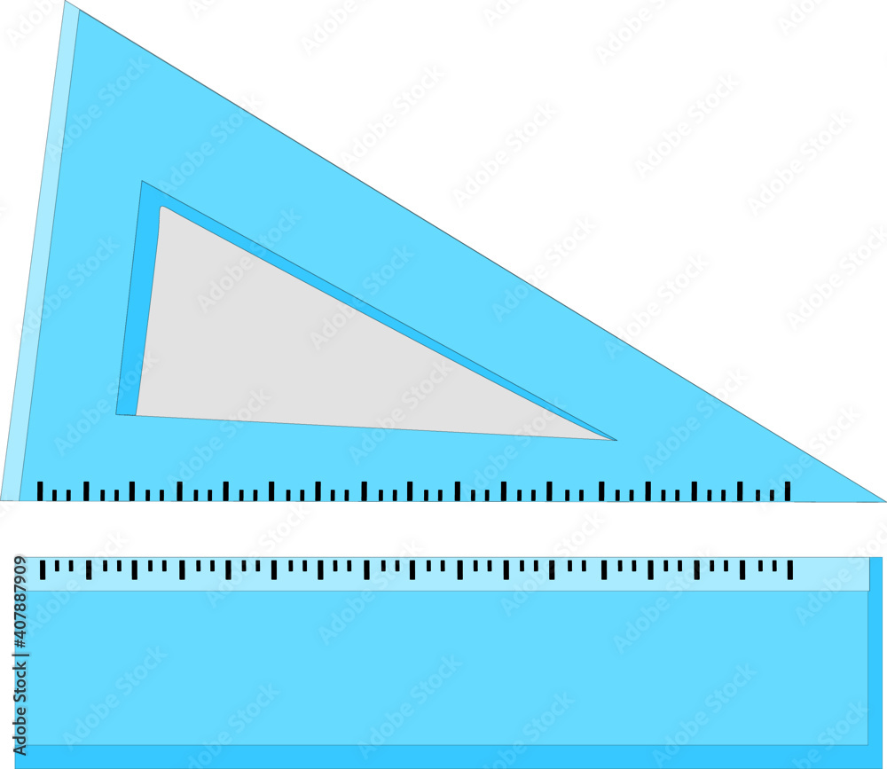 Vector illustration of plastic rulers in various shapes, perfect for ...