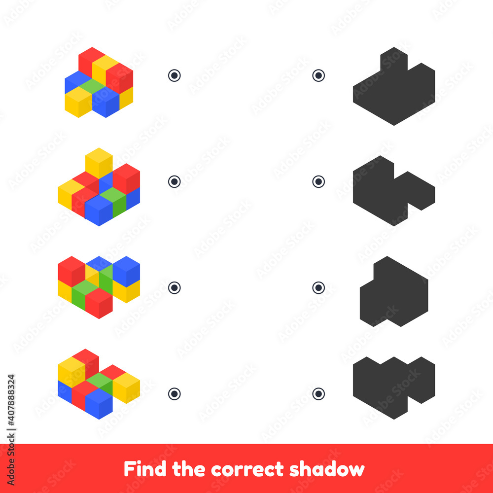 Matching game for kids preschool and kindergarten age. Find the correct ...